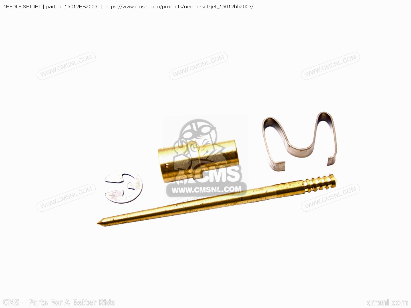 16012HB2003: Needle Set,jet Honda - buy the 16012-HB2-003 at CMSNL
