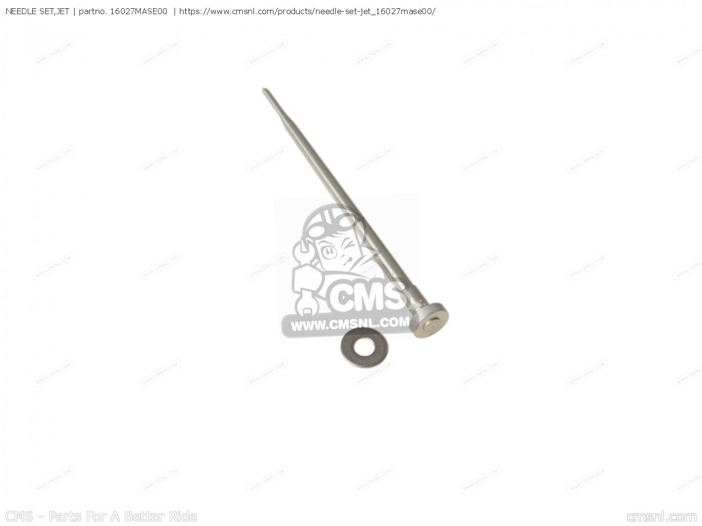 16027MASE00: NEEDLE SET,JET Honda - buy the 16027-MAS-E00 at CMSNL