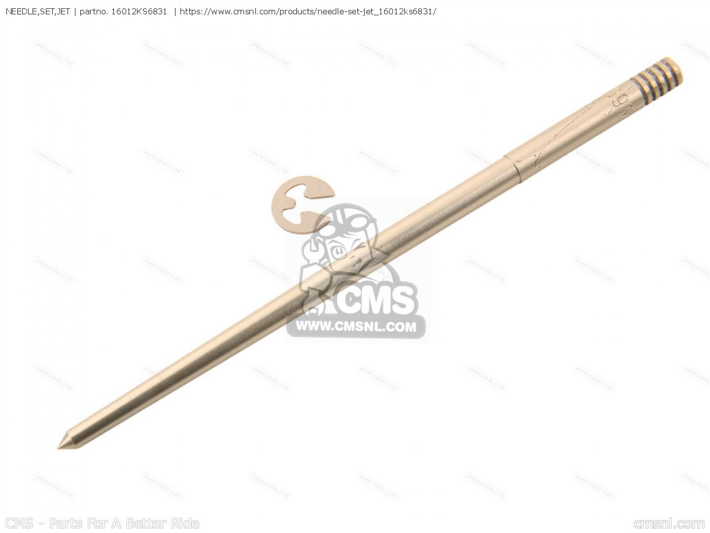 16012KS6831: NEEDLE,SET,JET Honda - buy the 16012-KS6-831 at CMSNL