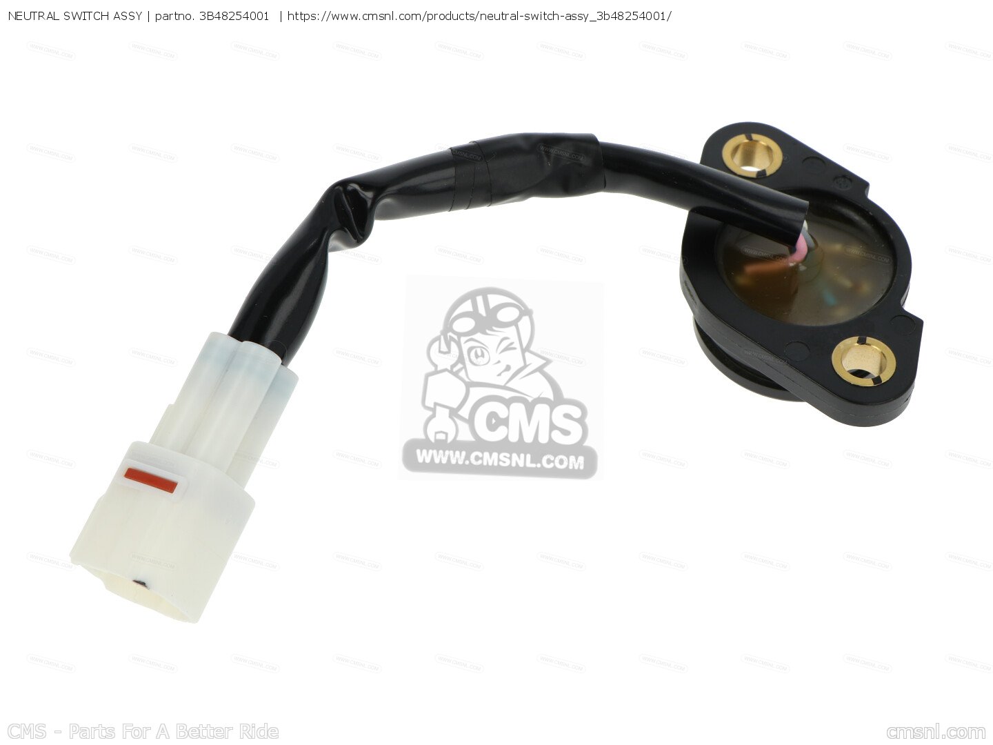 3B48254001: NEUTRAL SWITCH ASSY Yamaha - buy the 3B4-82540-01-00 at CMSNL