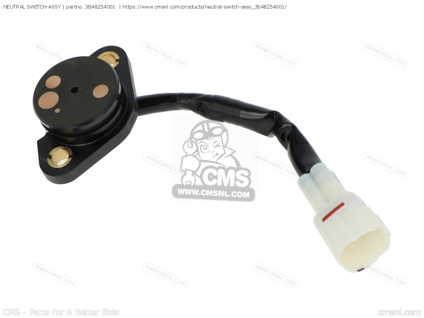 3B48254001: NEUTRAL SWITCH ASSY Yamaha - buy the 3B4-82540-01-00 at CMSNL