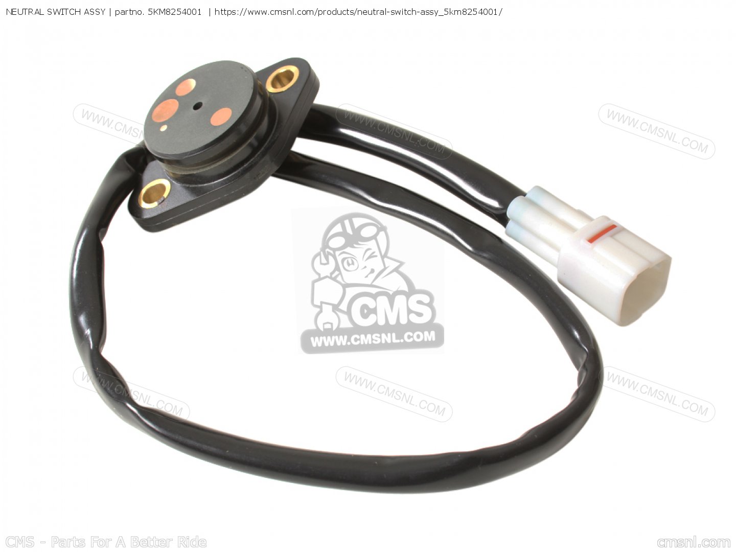 5KM8254001: NEUTRAL SWITCH ASSY Yamaha - buy the 5KM-82540-01-00 at CMSNL