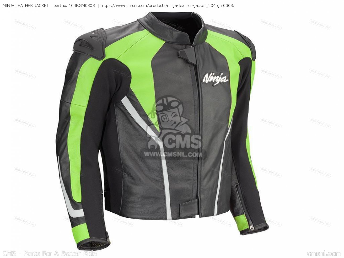 104RGM0303: Ninja Leather Jacket Kawasaki - buy the 104RGM0303 at CMSNL
