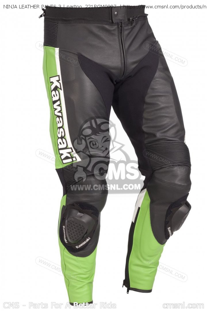 221RGM0097: Ninja Leather Pants 3 Kawasaki - buy the 221RGM0097 at CMSNL
