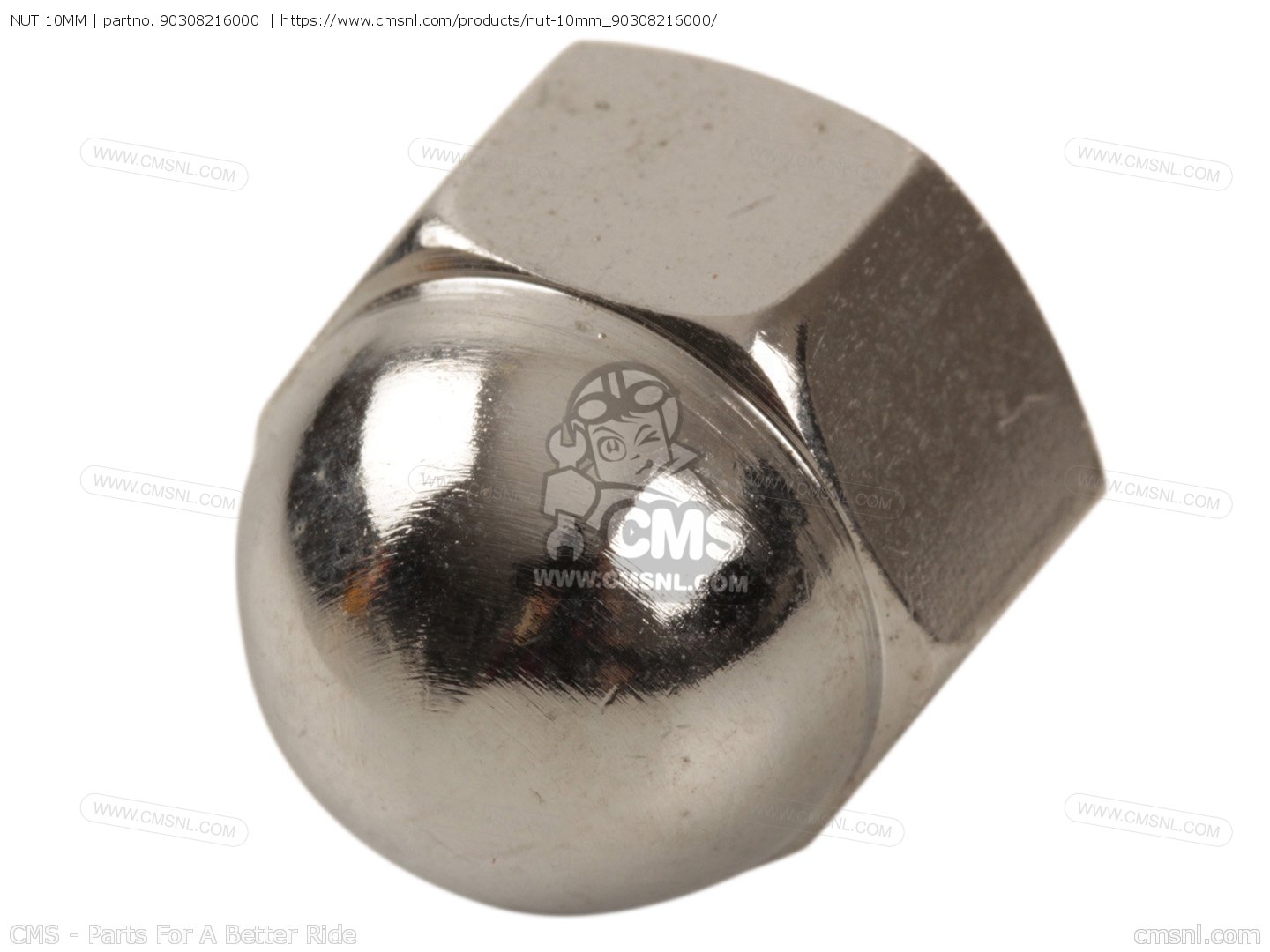 90308216000: NUT 10MM Honda - buy the 90308-216-000 at CMSNL