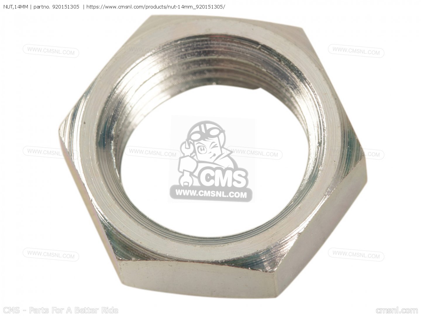 920151305: Nut,14mm Kawasaki - buy the 92015-1305 at CMSNL