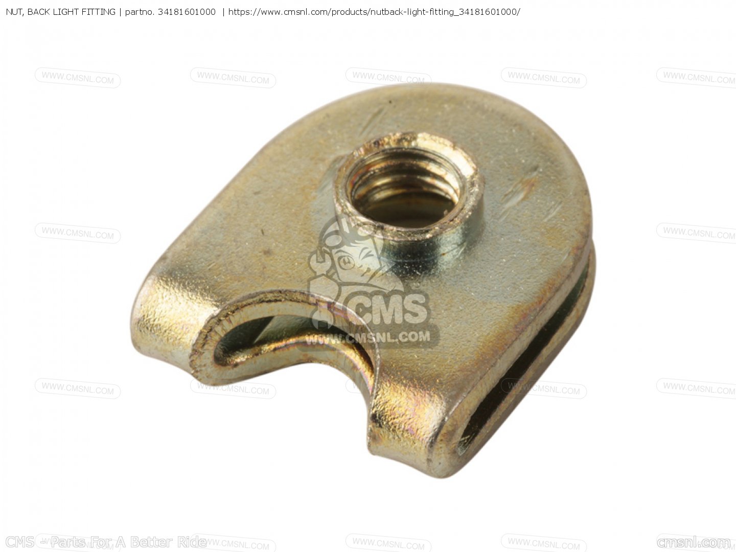 34181601000: NUT, BACK LIGHT FITTING Honda - buy the 34181-601-000 at CMSNL