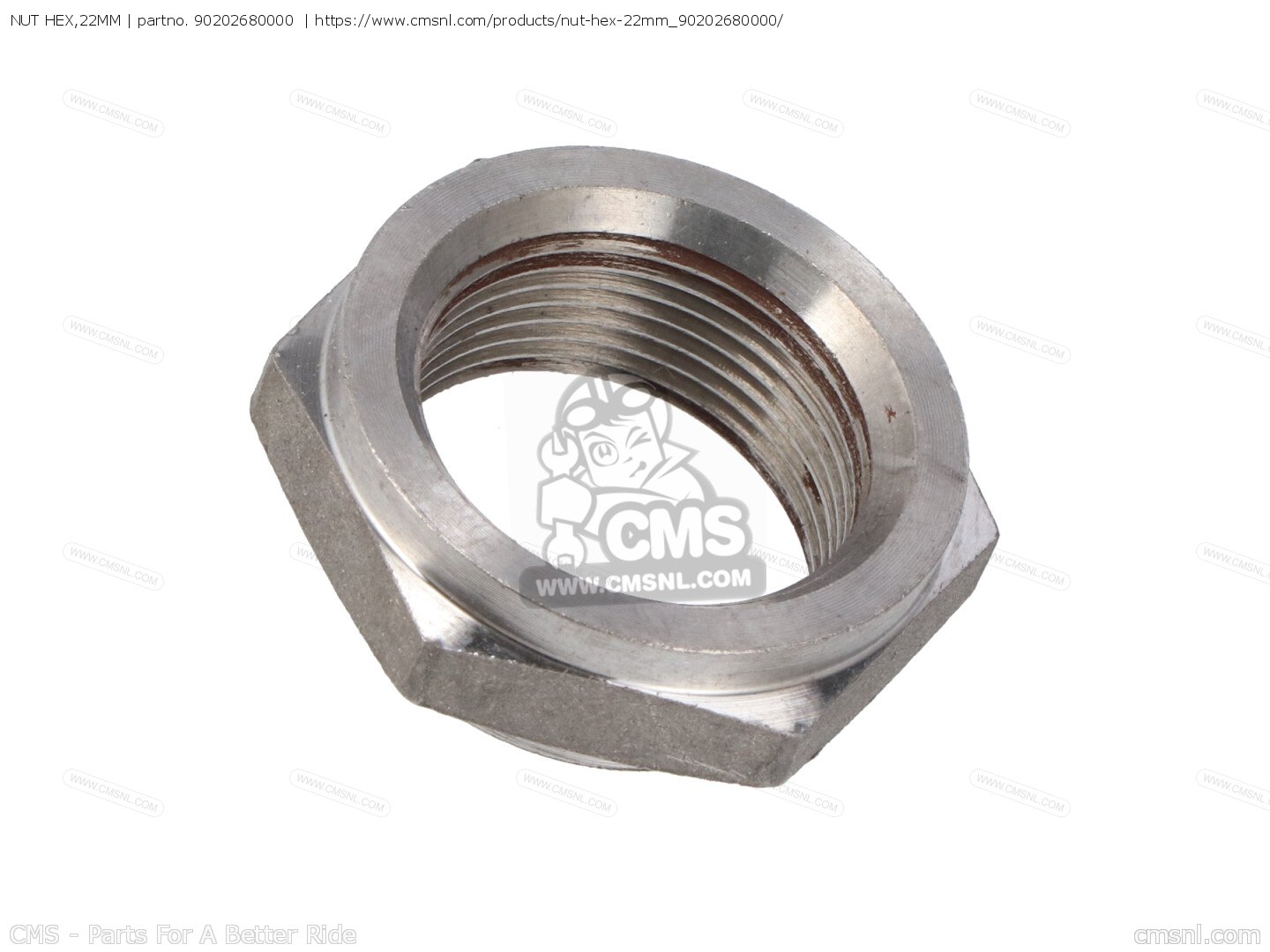 90202680000: Nut Hex,22mm Honda - buy the 90202-680-000 at CMSNL