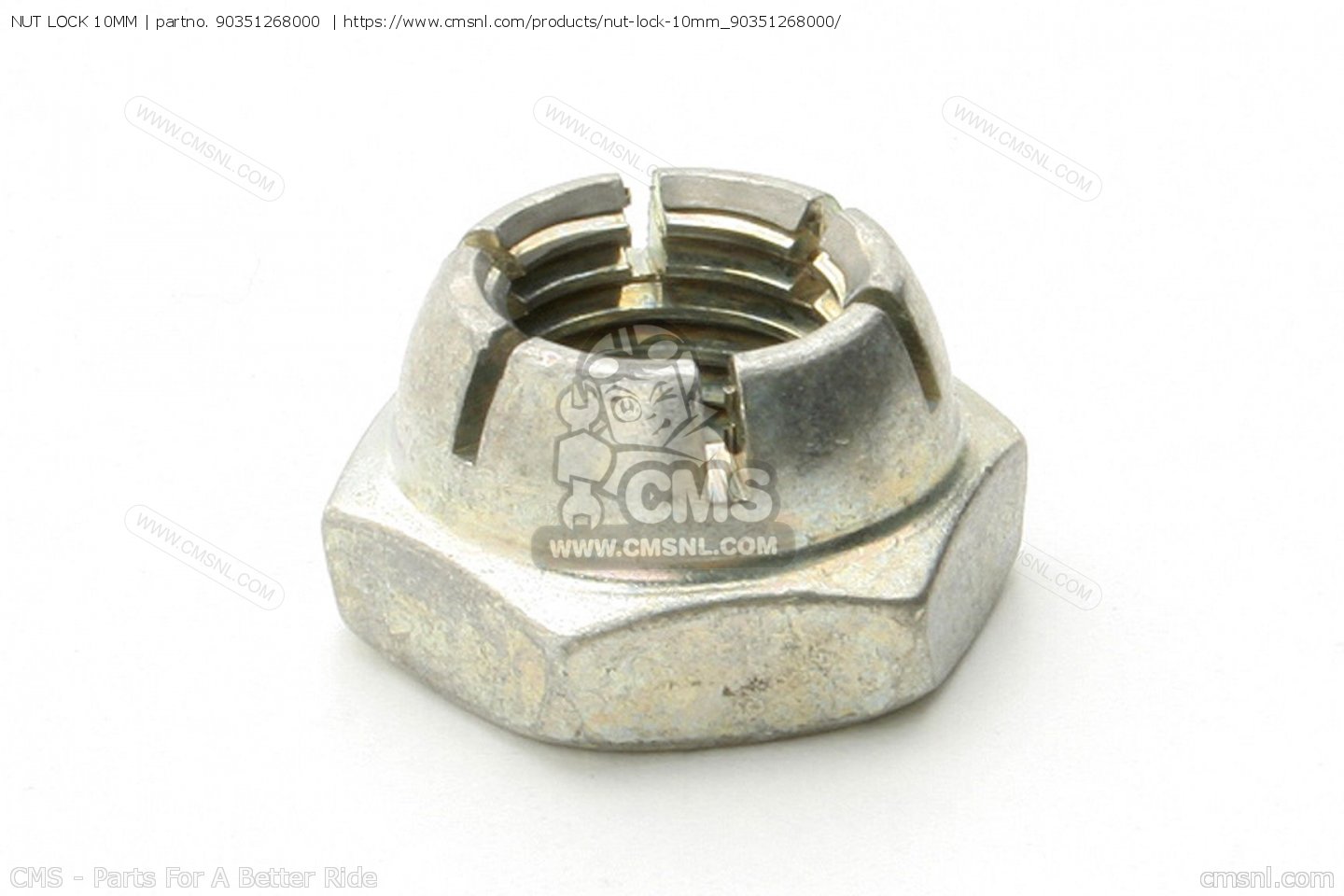 90351268000: NUT LOCK 10MM Honda - buy the 90351-268-000 at CMSNL