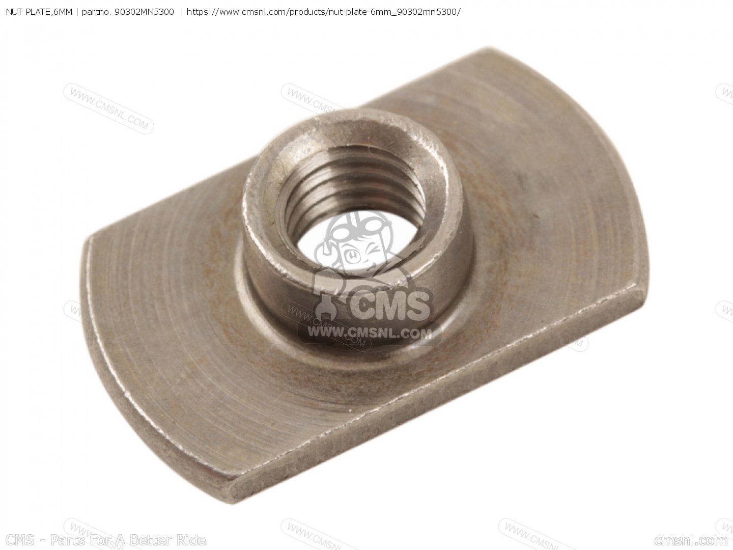 90302MN5300: NUT PLATE,6MM Honda - buy the 90302-MN5-300 at CMSNL