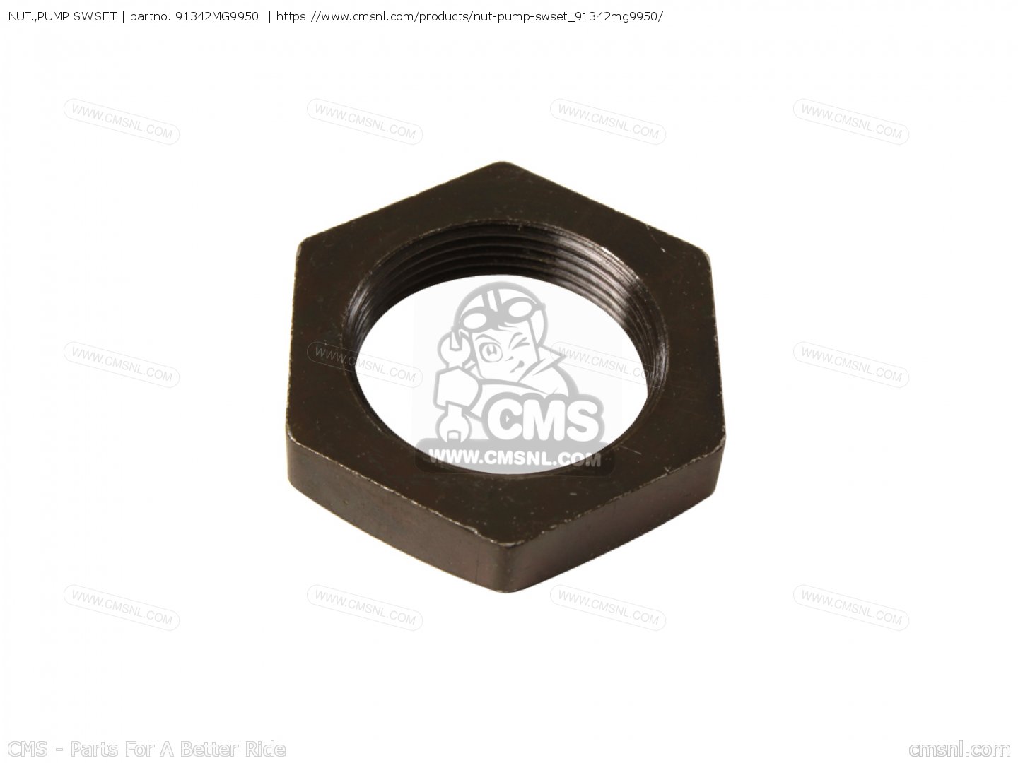 91342MG9950: Nut.,pump Sw.set Honda - buy the 91342-MG9-950 at CMSNL
