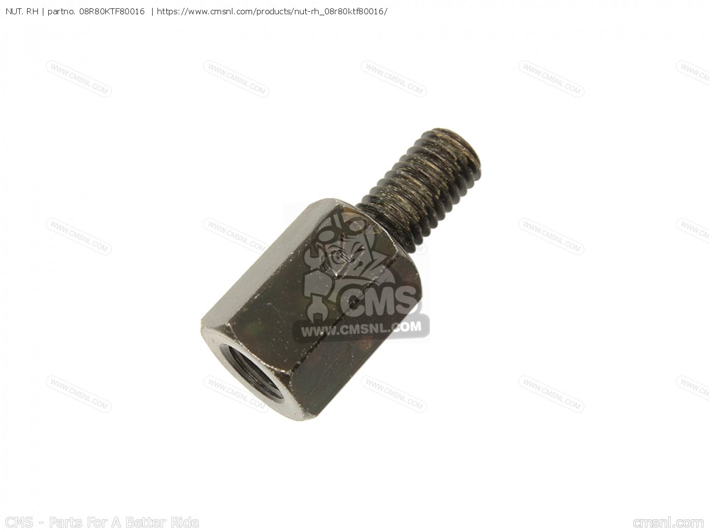 08R80KTF80016: NUT, RH Honda - buy the 08R80-KTF-80016 at CMSNL