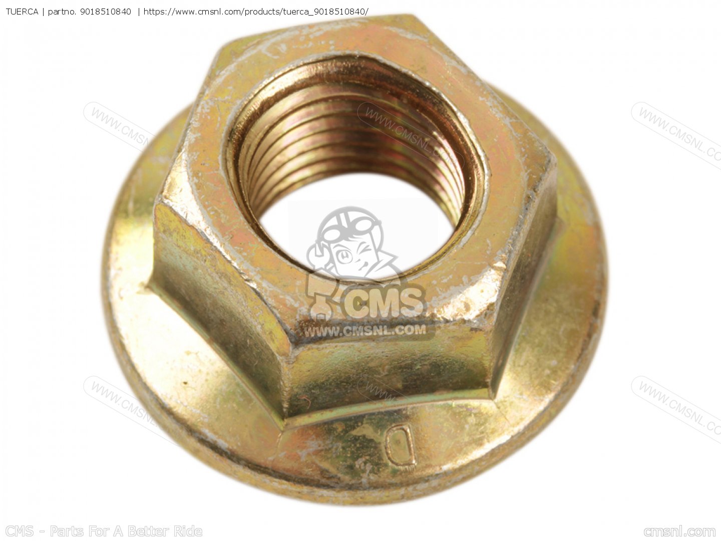 9018510840: NUT, SELF-LOCKING Yamaha - buy the 90185-10840-00 at CMSNL