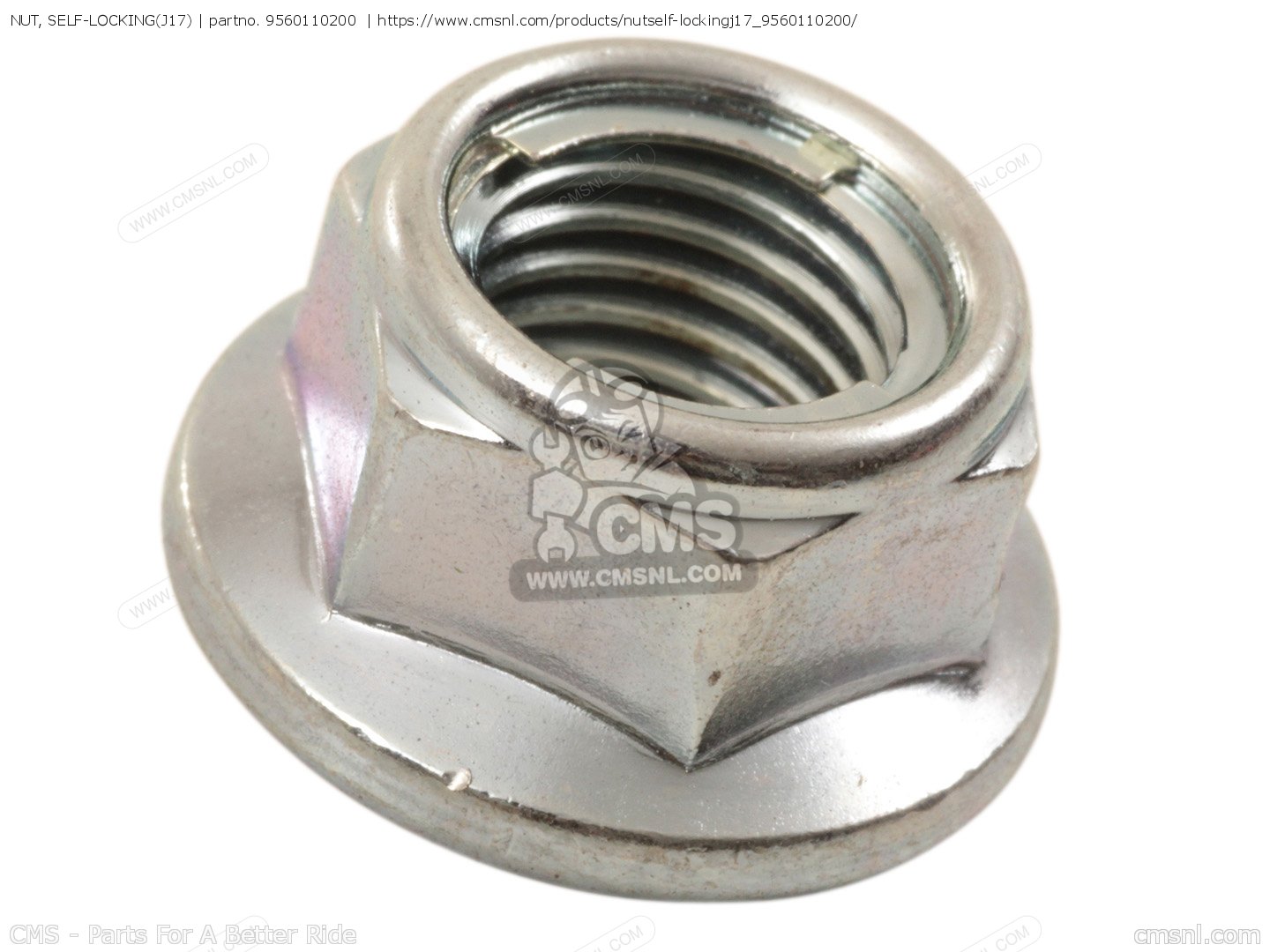 9560110200: NUT, SELF-LOCKING(J17) Yamaha - buy the 95601-10200-00 at CMSNL