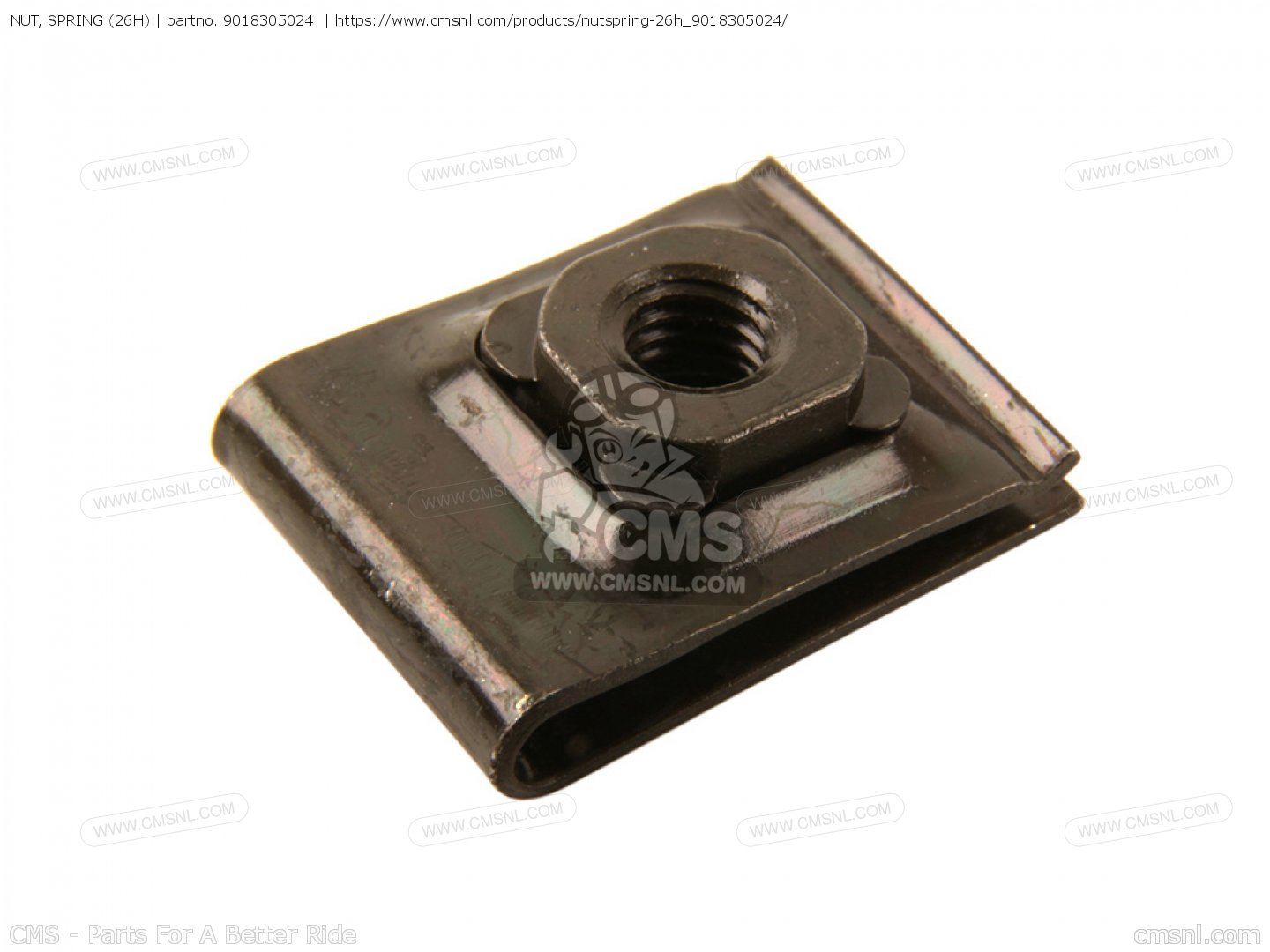 9018305024: NUT, SPRING (26H) Yamaha - buy the 90183-05024-00 at CMSNL