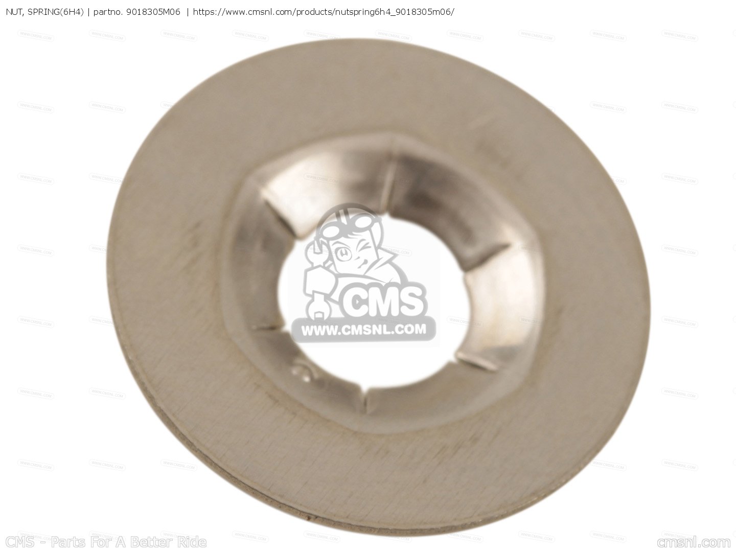 9018305M06: NUT, SPRING(6H4) Yamaha - buy the 90183-05M06-00 at CMSNL