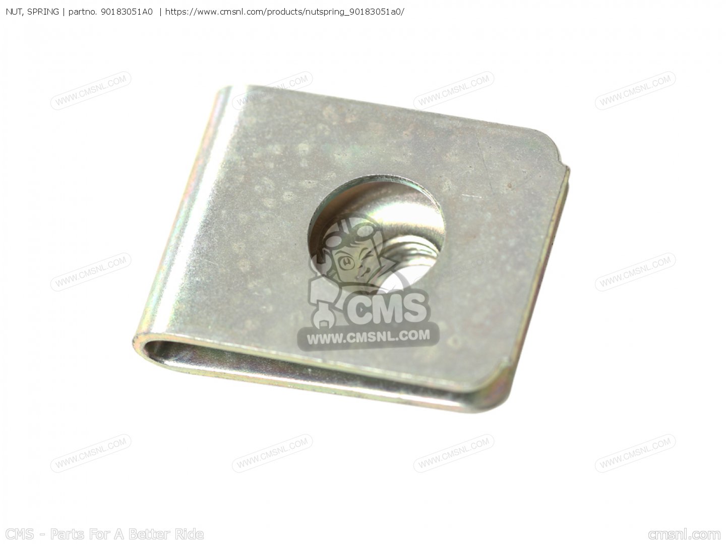 90183051A0: NUT, SPRING Yamaha - buy the 90183-051A0-00 at CMSNL