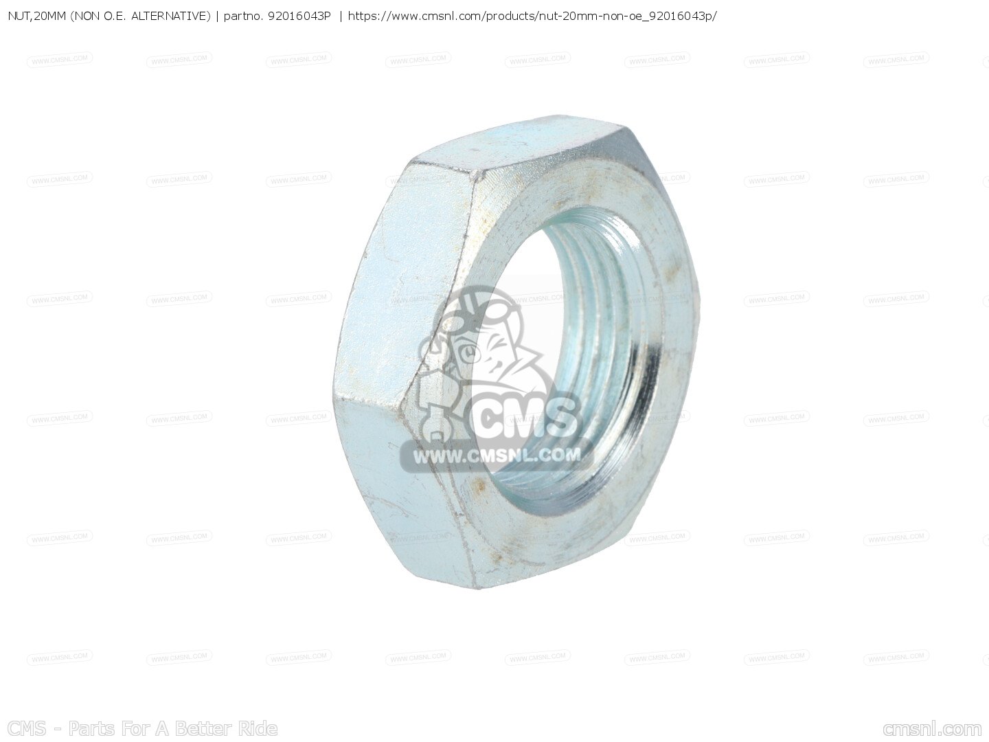 NUT,20MM (NON O.E. ALTERNATIVE) for Kawasaki - order at CMSNL