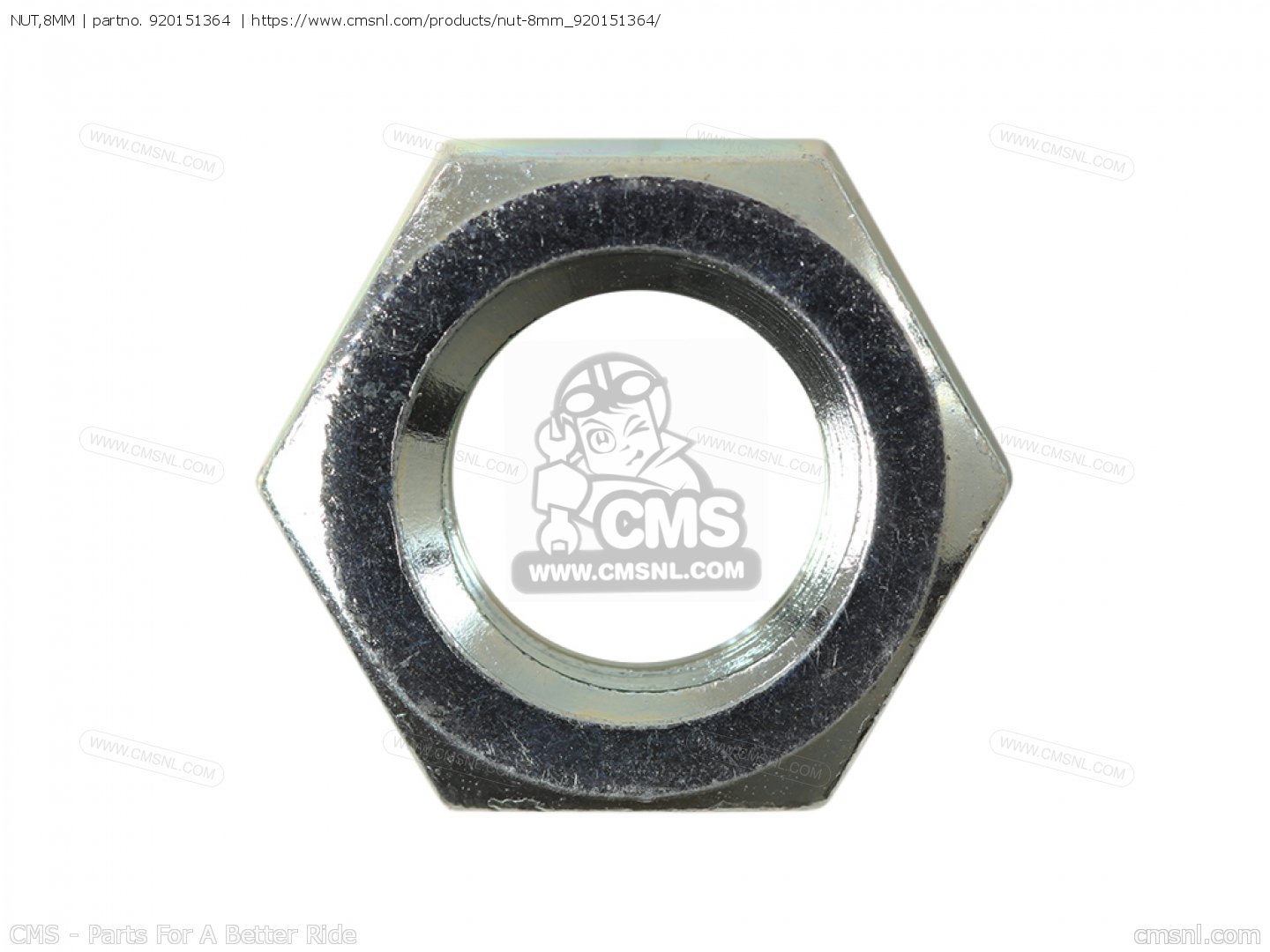 920151364: NUT,8MM Kawasaki - buy the 92015-1364 at CMSNL
