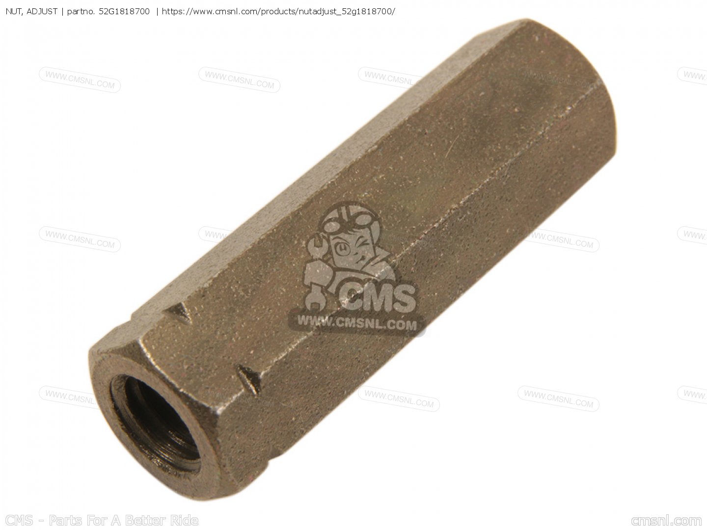 52G1818700: Nut, Adjust Yamaha - buy the 52G-18187-00-00 at CMSNL