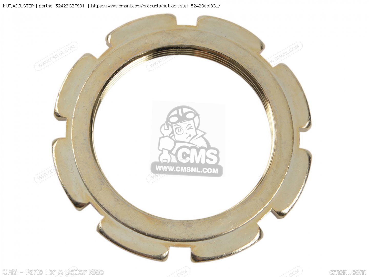 52423GBF831: Nut,adjuster Honda - buy the 52423-GBF-831 at CMSNL