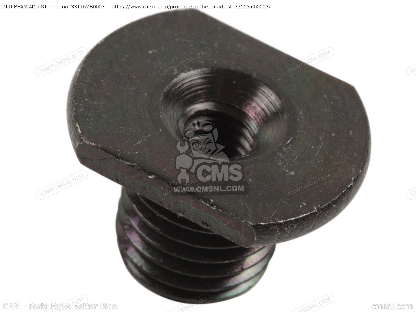 33116MB0003: NUT,BEAM ADJUST Honda - buy the 33116-MB0-003 at CMSNL