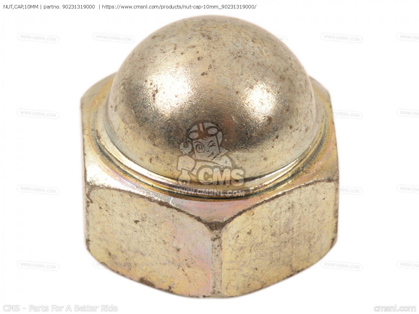 90231319000: NUT,CAP,10MM Honda - buy the 90231-319-000 at CMSNL