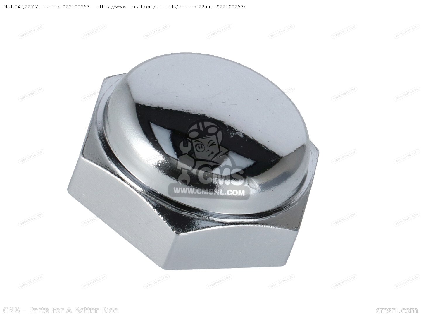 922100263: Nut,cap,22mm Kawasaki - buy the 92210-0263 at CMSNL