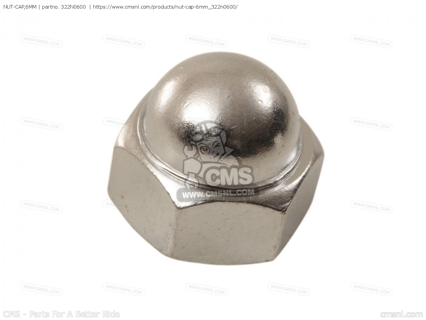322N0600: NUT-CAP,6MM Kawasaki - buy the 322N0600 at CMSNL