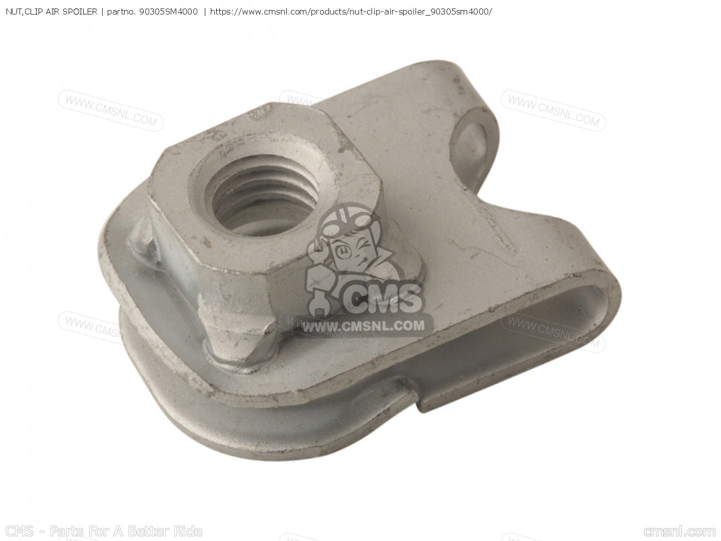 90305SM4000: NUT,CLIP AIR SPOILER Honda - buy the 90305-SM4-000 at CMSNL