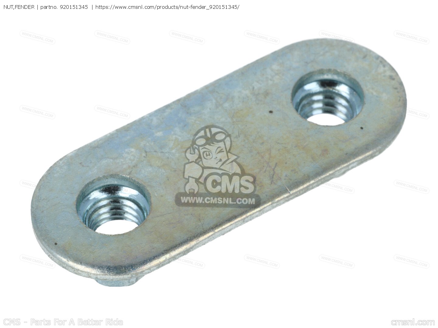 920151345: NUT,FENDER Kawasaki - buy the 92015-1345 at CMSNL