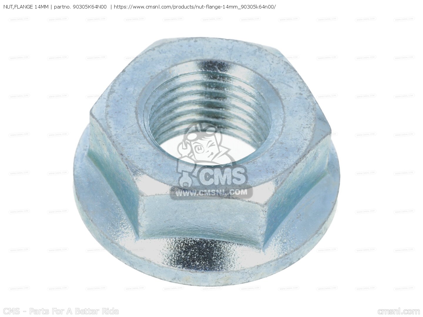 90305K64N00: Nut,flange 14mm Honda - buy the 90305-K64-N00 at CMSNL