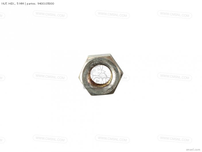 9400105000: Nut, Hex., 5 Mm Honda - buy the 94001-05000 at CMSNL