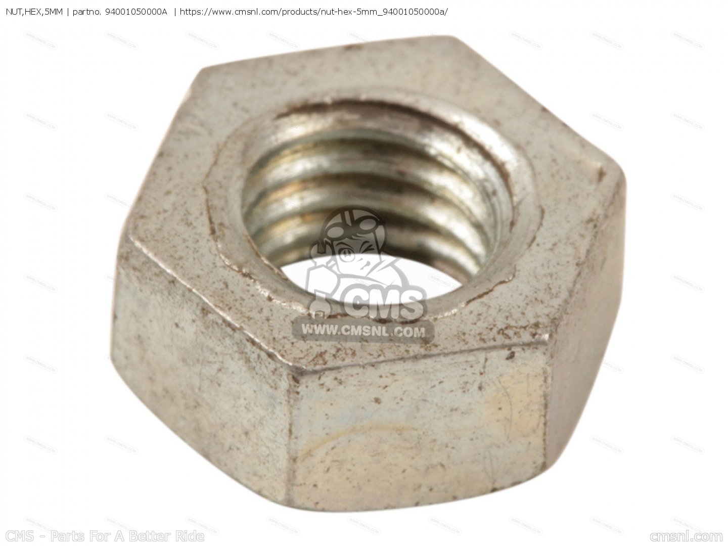 94001050000A: NUT,HEX,5MM Honda - buy the 94001-050000A at CMSNL