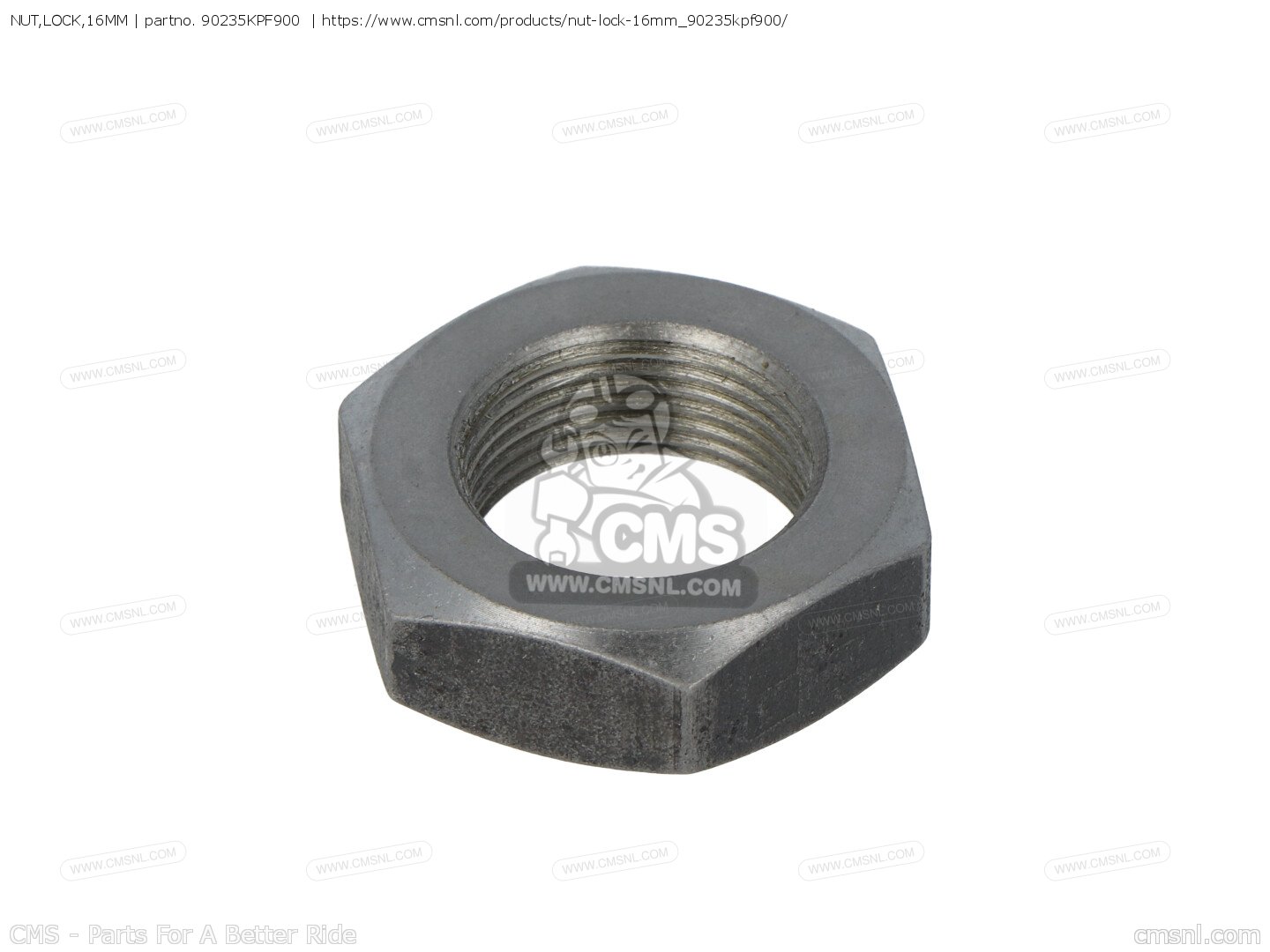 90235KPF900: NUT,LOCK,16MM Honda - buy the 90235-KPF-900 at CMSNL