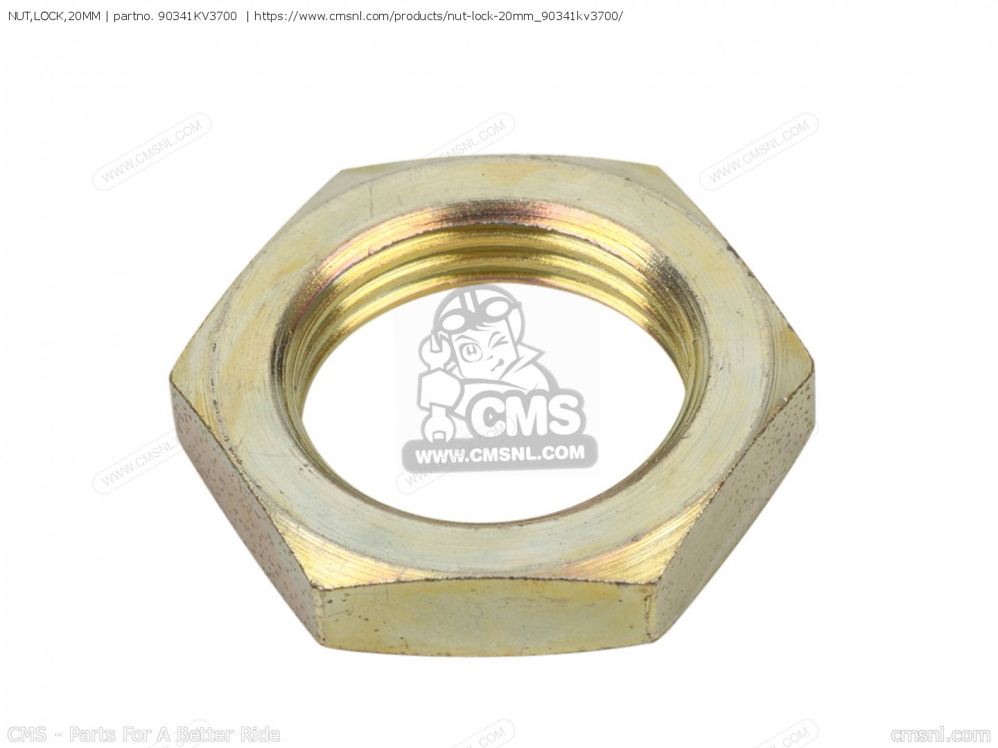 90341KV3700: NUT,LOCK,20MM Honda - buy the 90341-KV3-700 at CMSNL