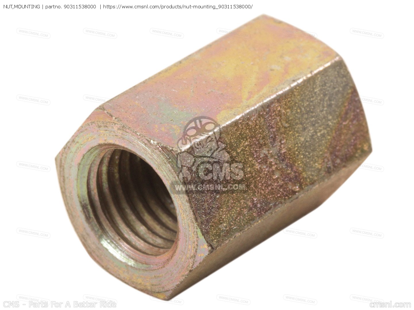 90311538000: NUT,MOUNTING Honda - buy the 90311-538-000 at CMSNL