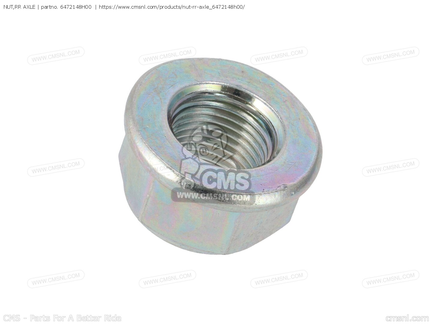 6472148H00: NUT,RR AXLE Suzuki - buy the 64721-48H00 at CMSNL