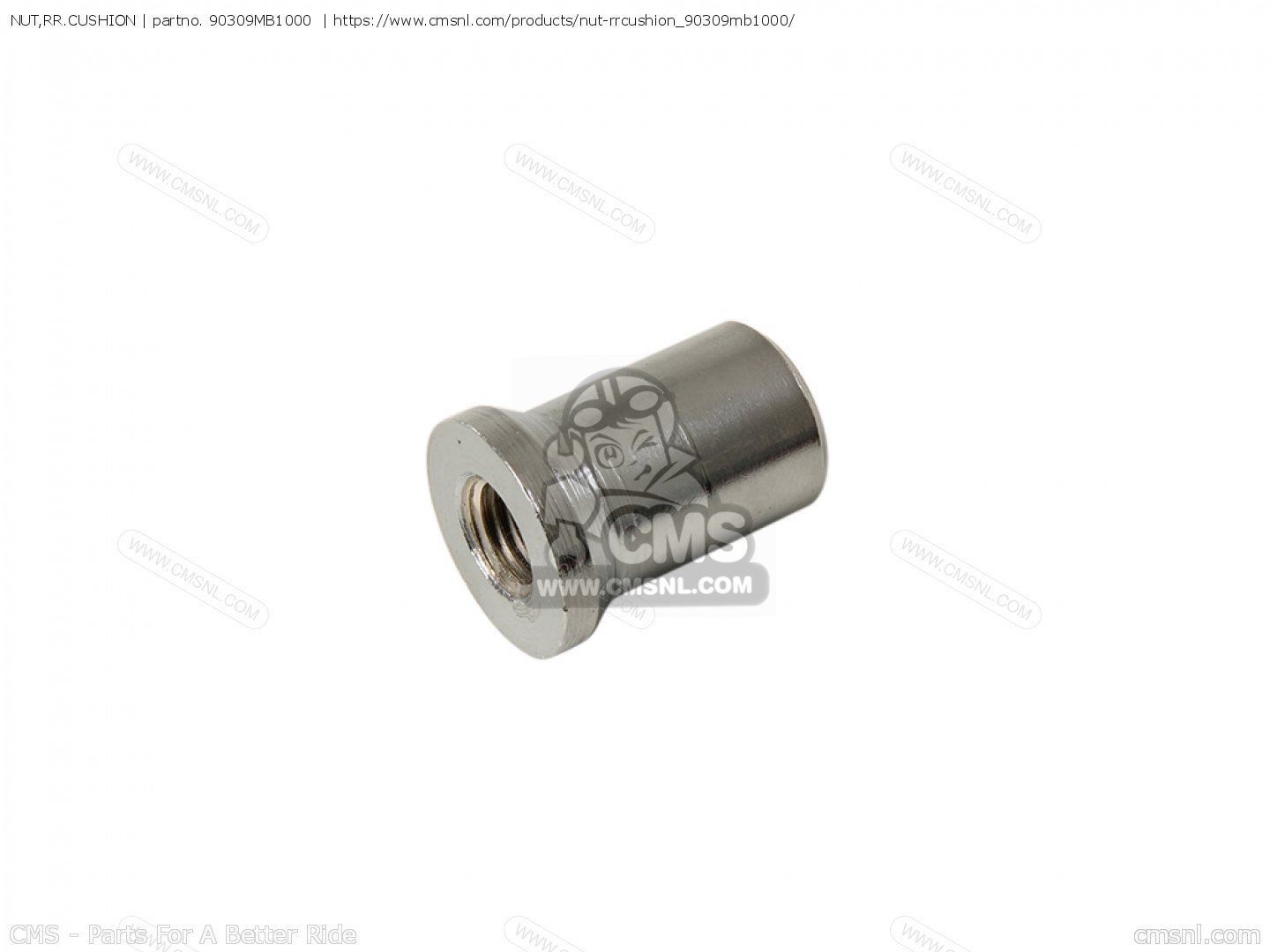 90309MB1000: NUT,RR.CUSHION Honda - buy the 90309-MB1-000 at CMSNL