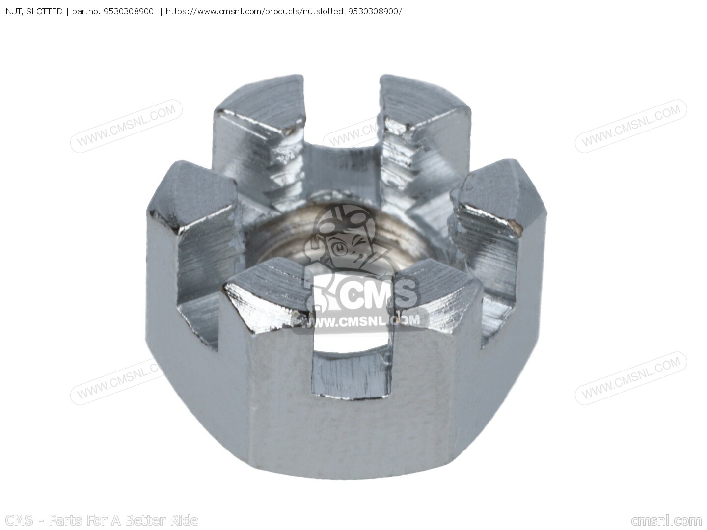 9530308900: Nut, Slotted Yamaha - buy the 95303-08900 at CMSNL