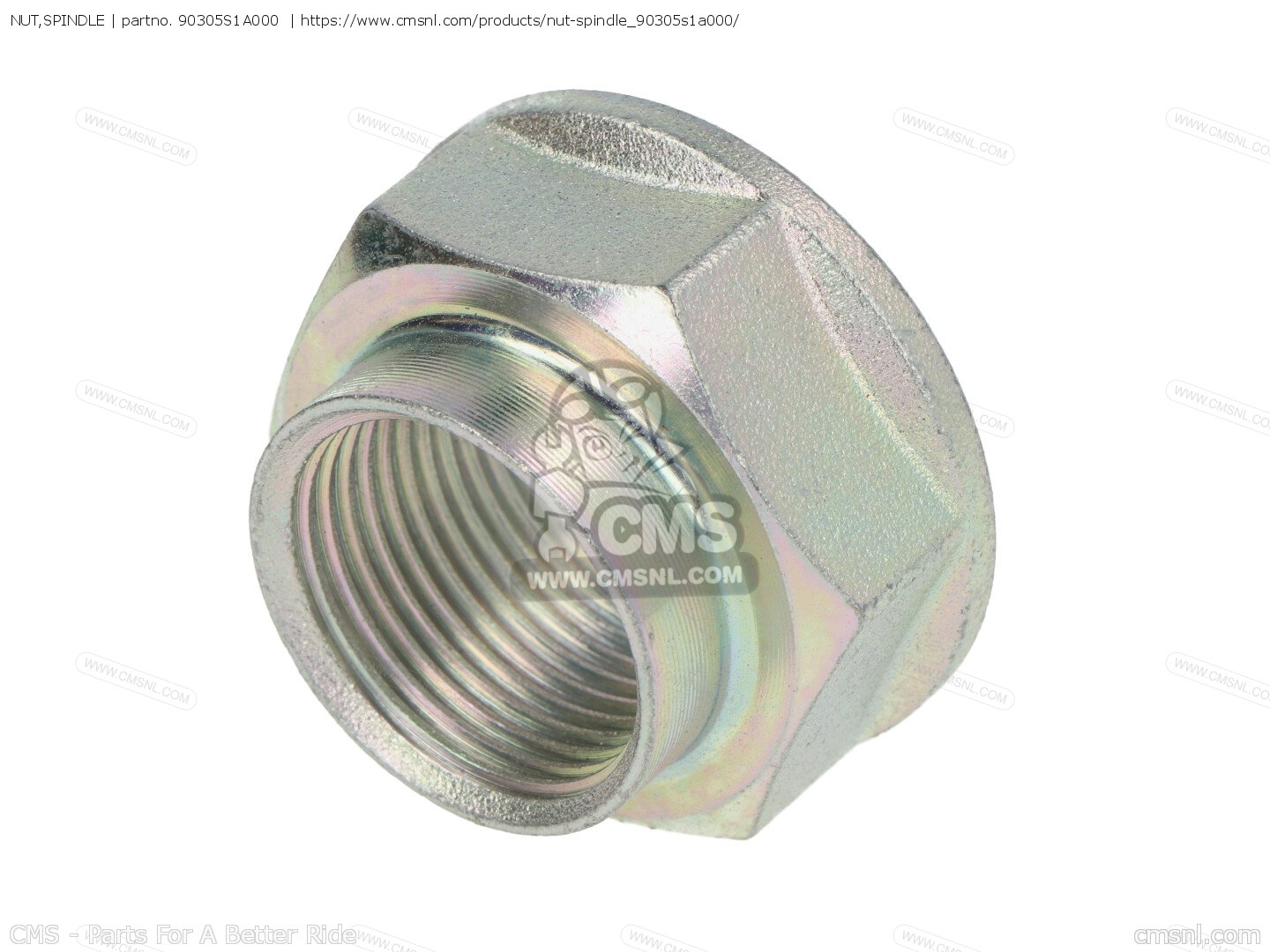 90305S1A000: NUT,SPINDLE Honda - buy the 90305-S1A-000 at CMSNL