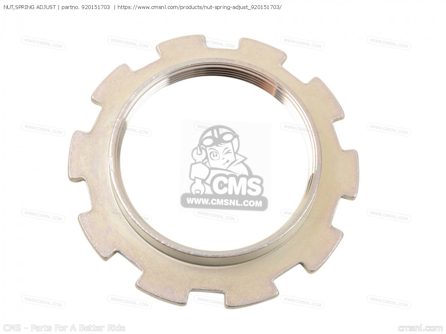 920151703：NUT,SPRING ADJUST Kawasaki - CMSNLで92015-1703を購入する。