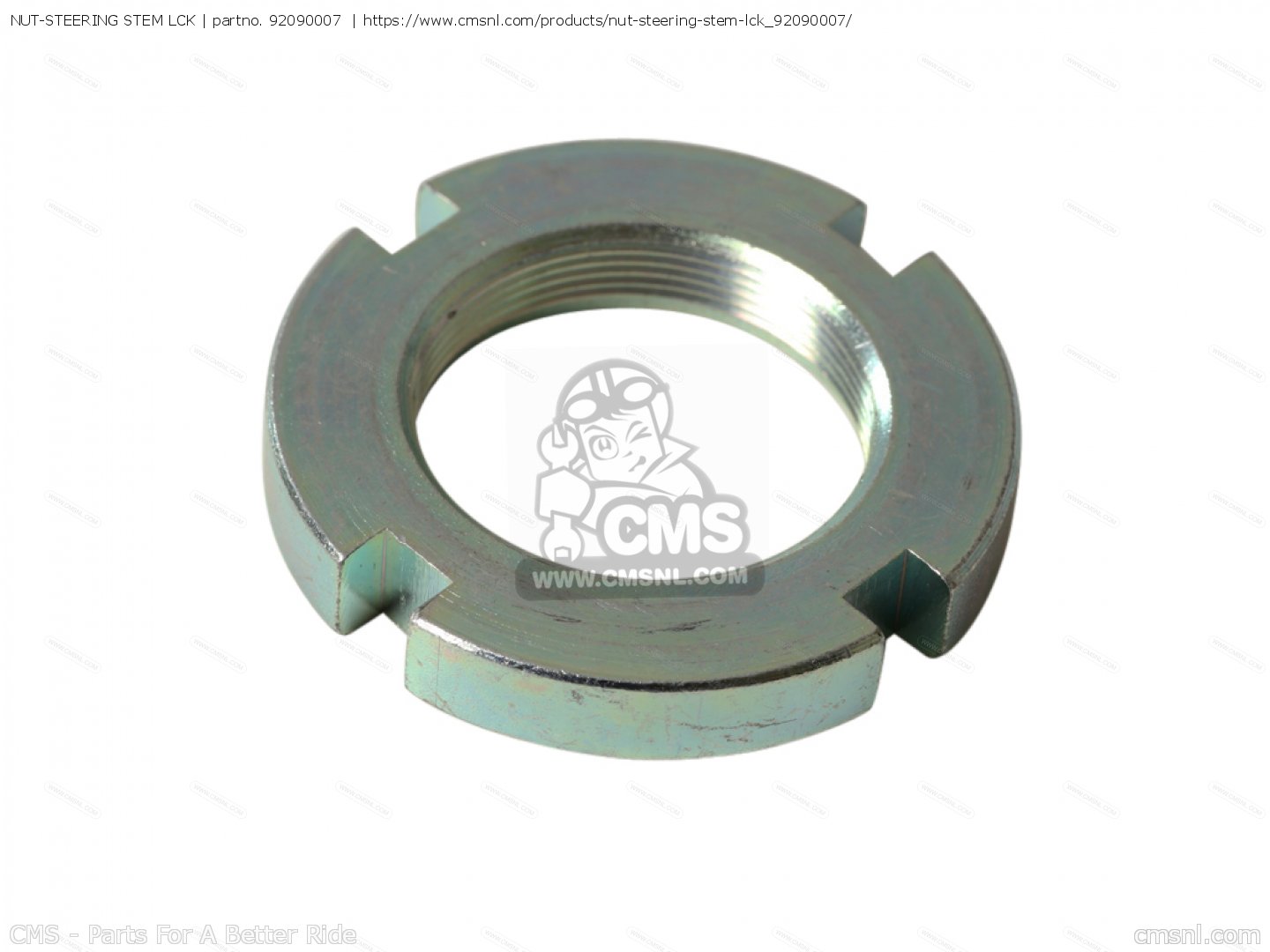 92090007: NUT-STEERING STEM LCK Kawasaki - buy the 92090007 at CMSNL