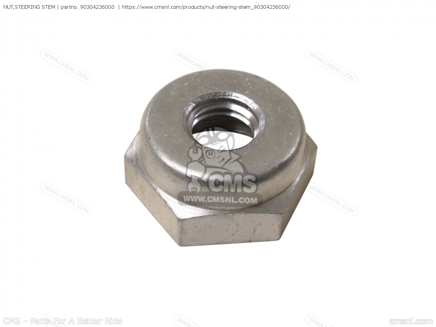 90304236000: NUT,STEERING STEM Honda - buy the 90304-236-000 at CMSNL