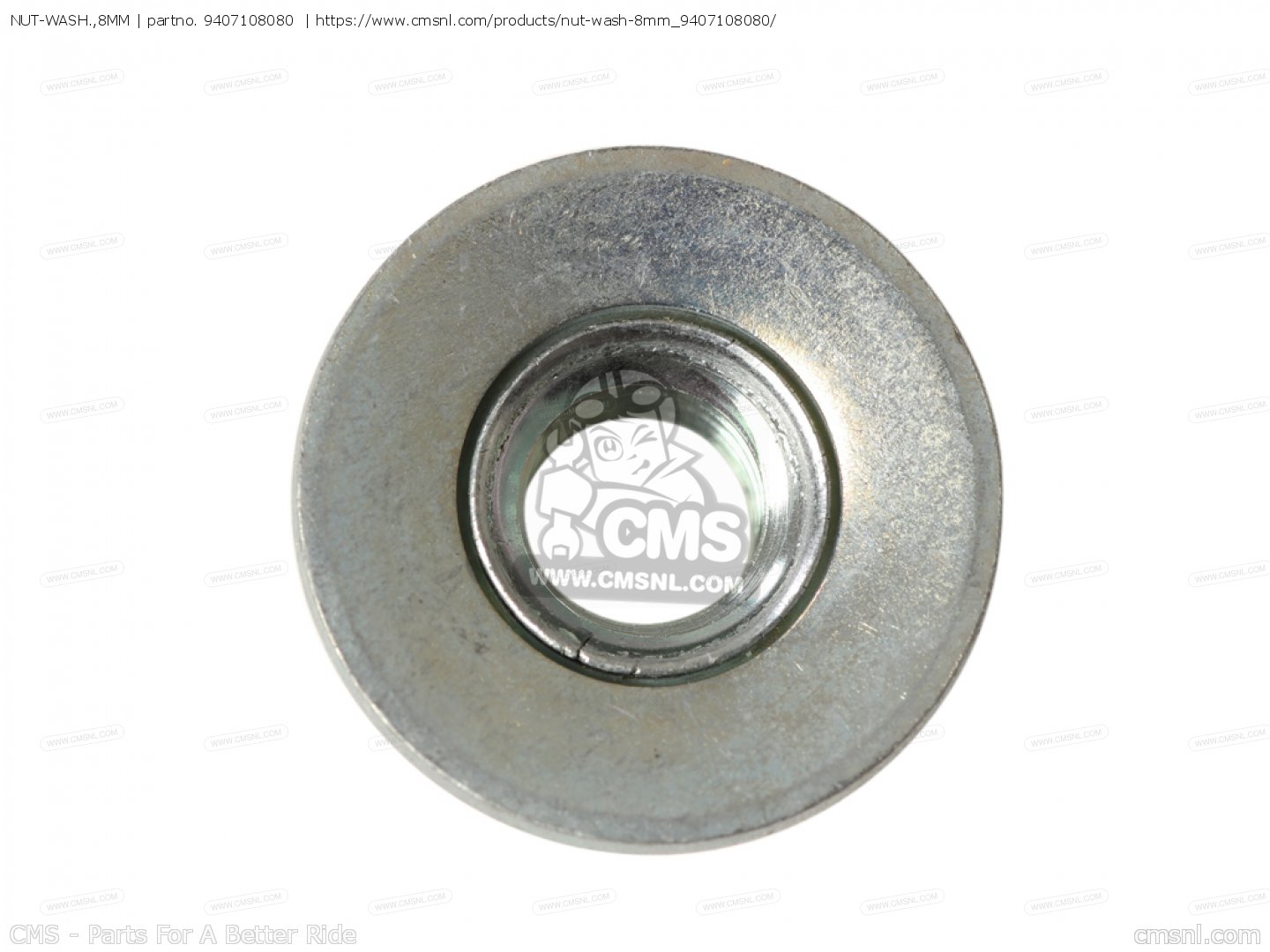 9407108080: NUT-WASH.,8MM Honda - buy the 94071-08080 at CMSNL