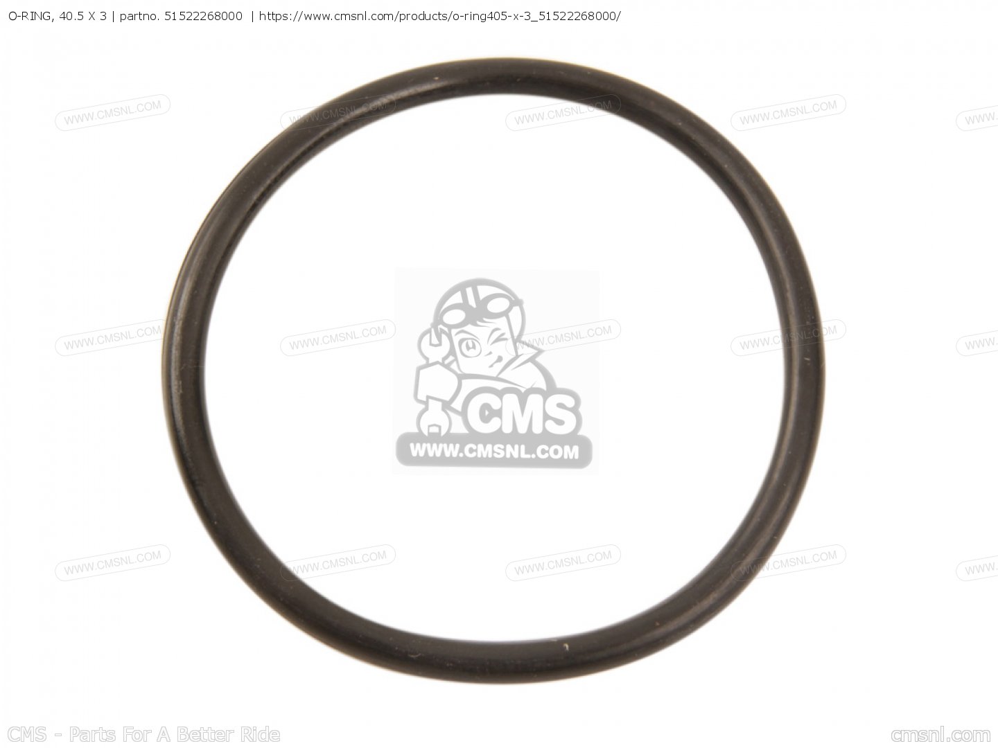 51522268000: O-ring, 40.5 X 3 Honda - buy the 51522-268-000 at CMSNL
