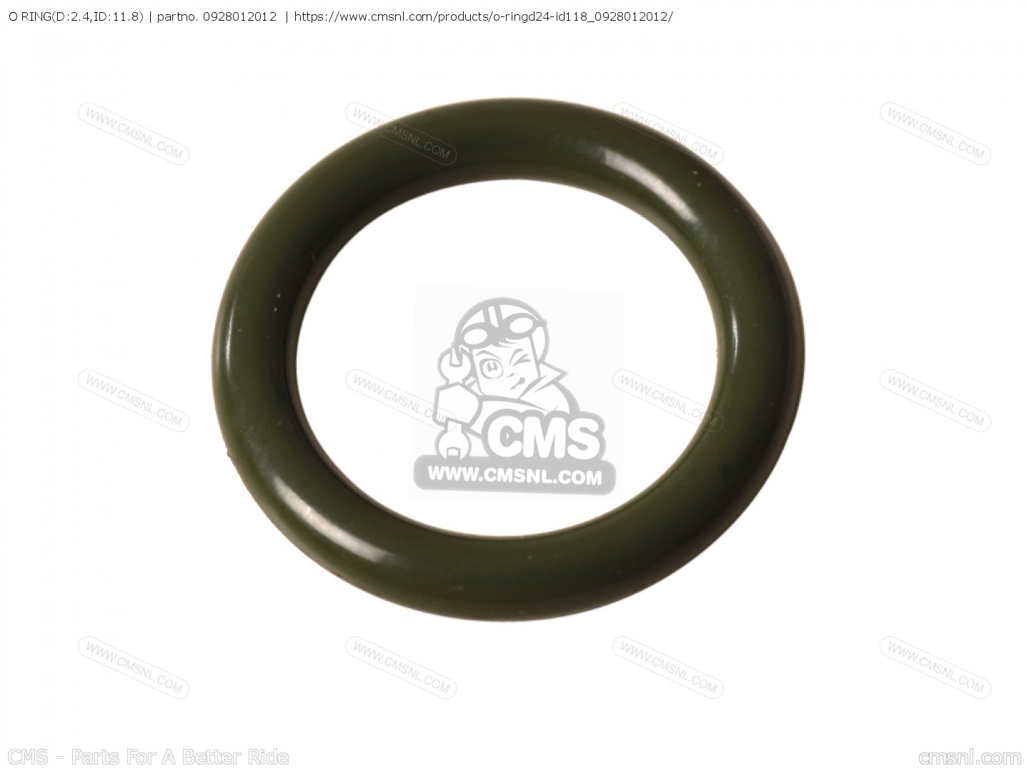 0928012012: O RING(D:2.4,ID:11.8) Suzuki - buy the 09280-12012 at CMSNL