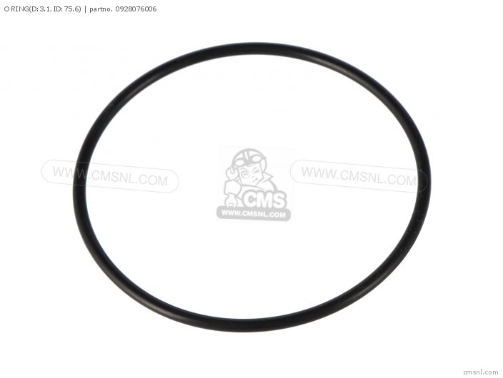 0928076006: O Ring(d:3.1,id:75.6) Suzuki - buy the 09280-76006 at CMSNL