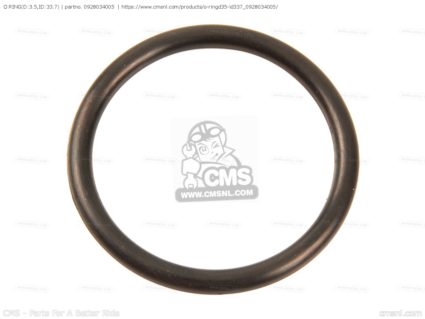 0928034005: O Ring(d:3.5,id:33.7) Suzuki - buy the 09280-34005 at CMSNL