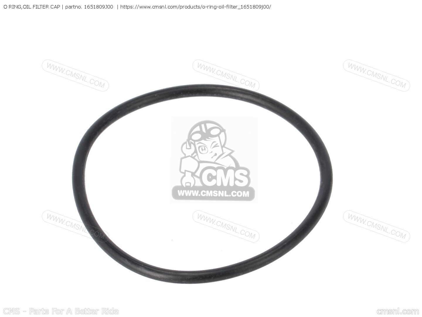 1651809J00: O RING,OIL FILTER CAP Suzuki - buy the 16518-09J00 at CMSNL